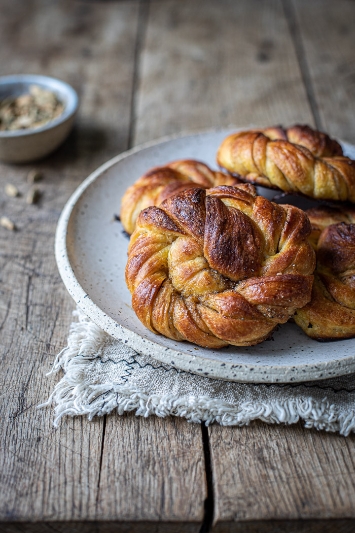Citrus Sourdough Cardamom Buns - Adventures in FoodieLand